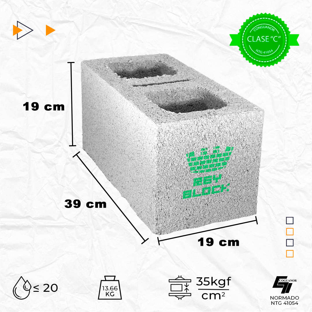 Block de 19 - 35 Kgf/cm2 – Rey block